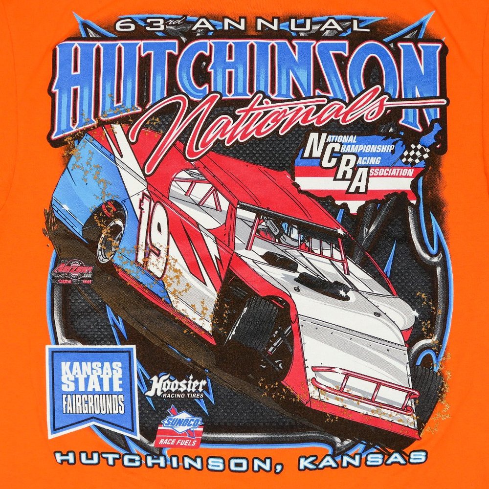 Neon Orange Hutchinson Nationals Sprint Car Racing Gr… - Gem